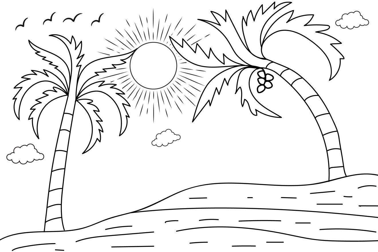Unwind with These Free Summer Beach Coloring Pages