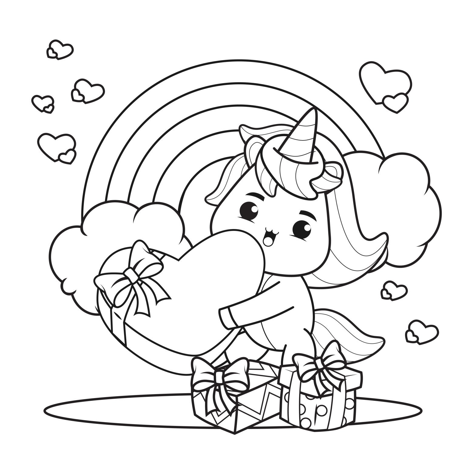 FREE Unicorn Valentine Coloring Pages Grab Your Now!