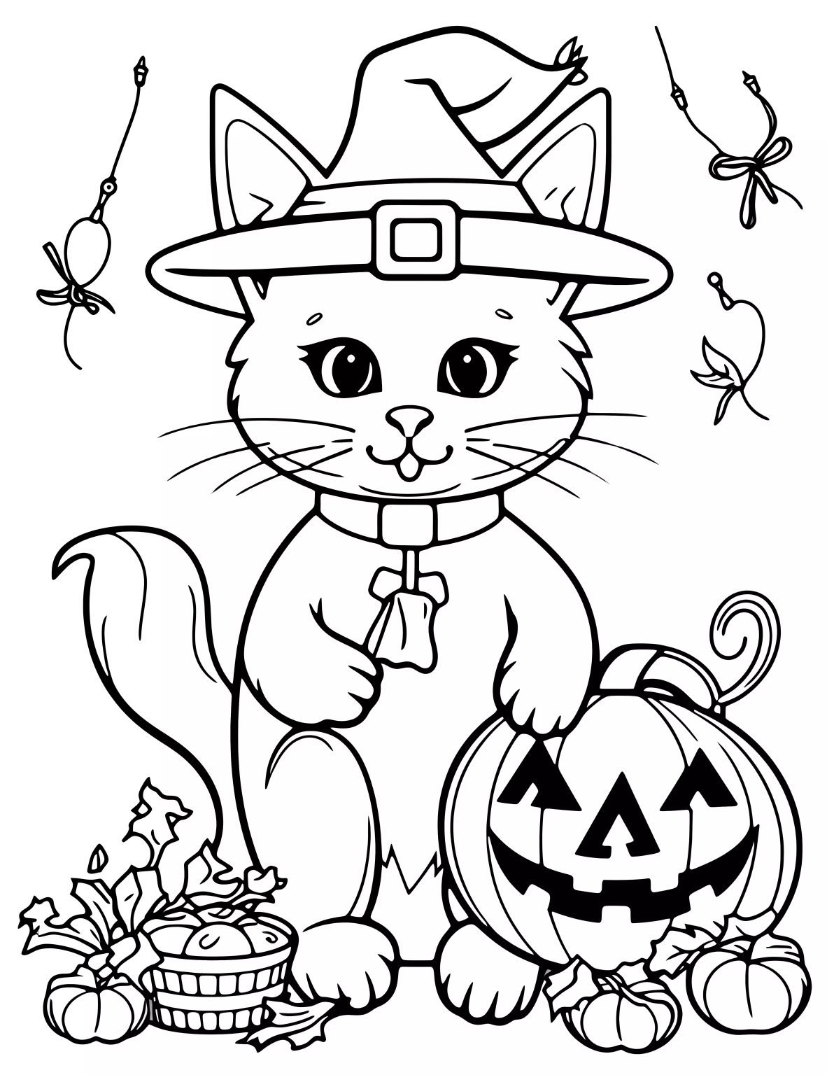 FREE Halloween Cat Coloring Pages – Fun & Spooky!